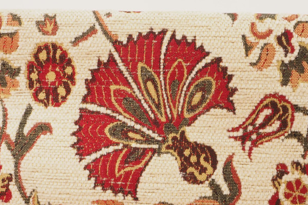 Upholstery Fabric, Chenille Fabric, Turkish Beige Carnation Pattern ...